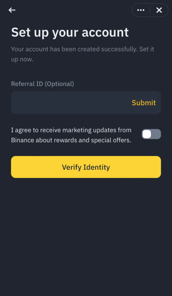 A guide on how to set up an account on Binance. - Indepthorb